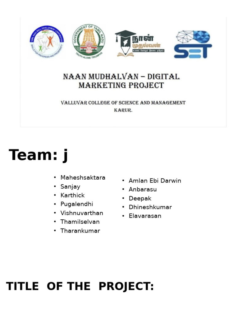 Naan Mudhalvan | PDF