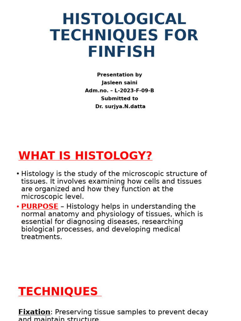 HISTOLOGICAL TECHNIQUES | PDF | Histology | Staining