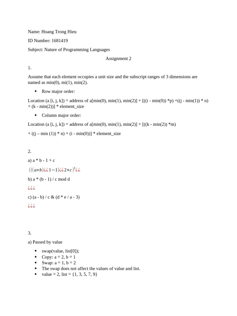 Assignment2_HoangTrongHieu_1681419 | PDF | Computer Programming | Software Engineering