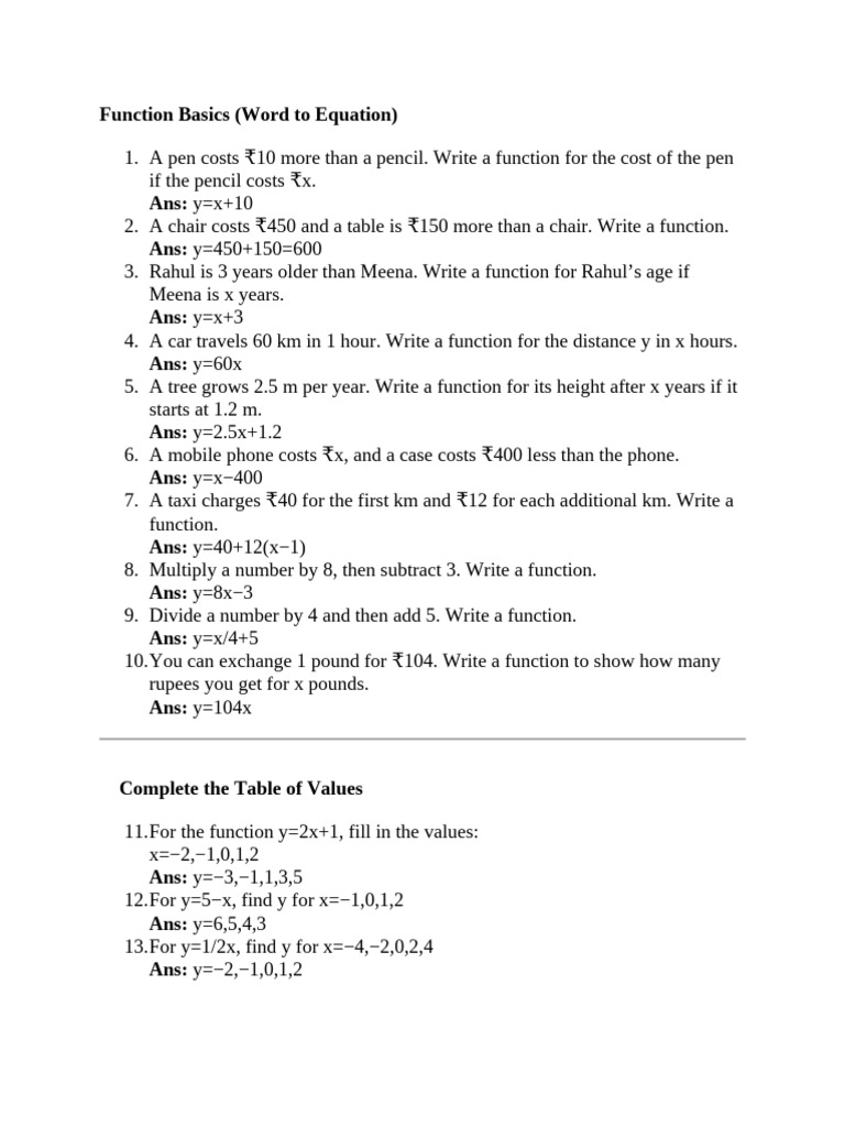 worksheet 11.1 answers | PDF | Area