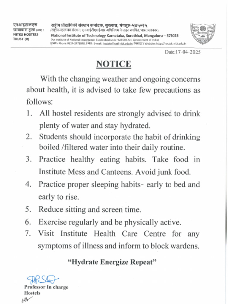 Notice For Students | PDF