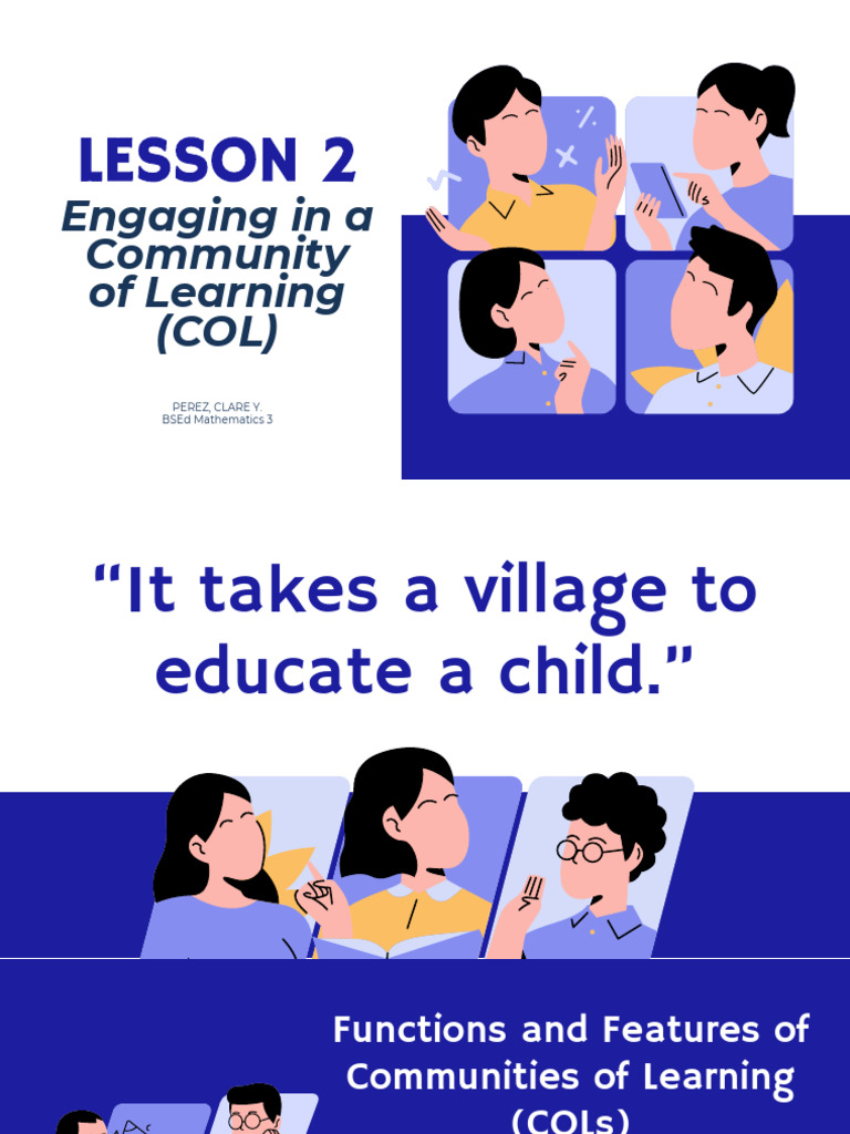 TTL2 Module 4, Lesson 2 (Engaging in A Community of Learning) | PDF | Learning | Knowledge