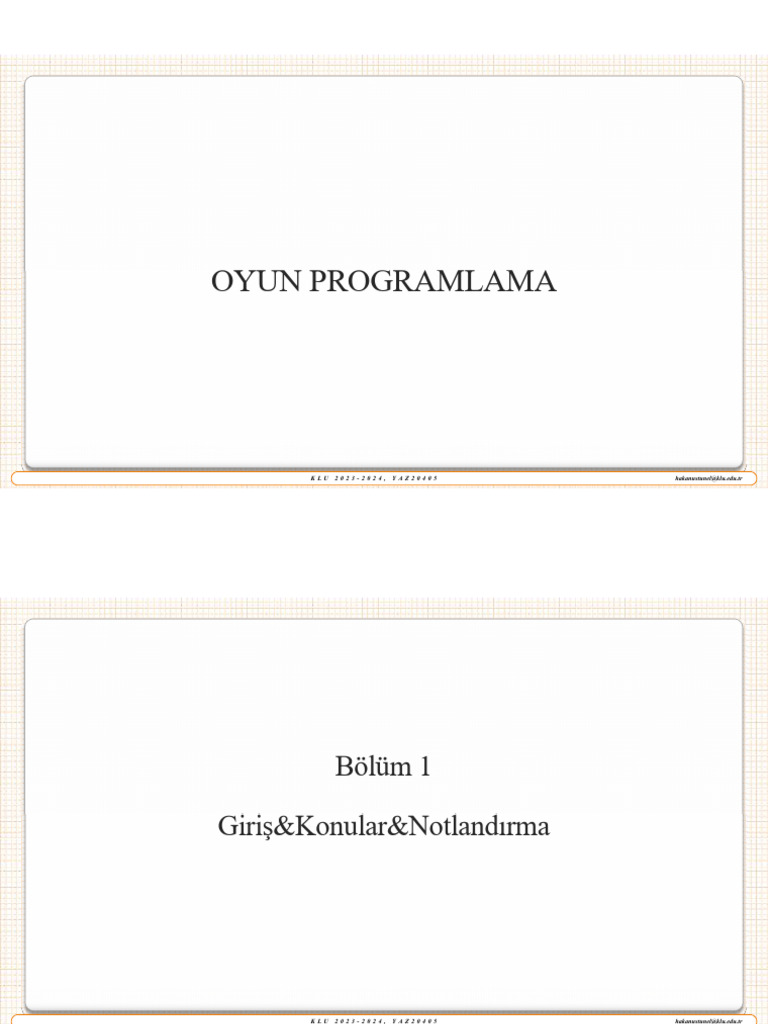 Oyun Programlama | PDF