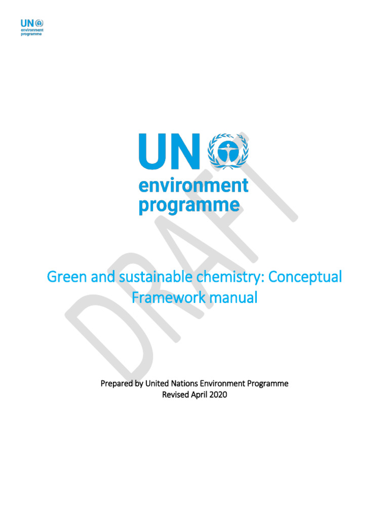 Green Chemistry Framework Manual | PDF | Sustainability | Green Chemistry