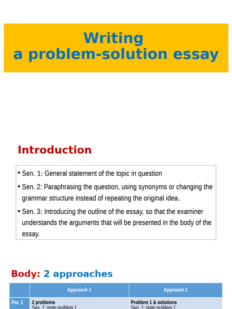 VSTEP LESSON 9. WRITING TASK 2 - Writing A Problem-Solution Essay ...