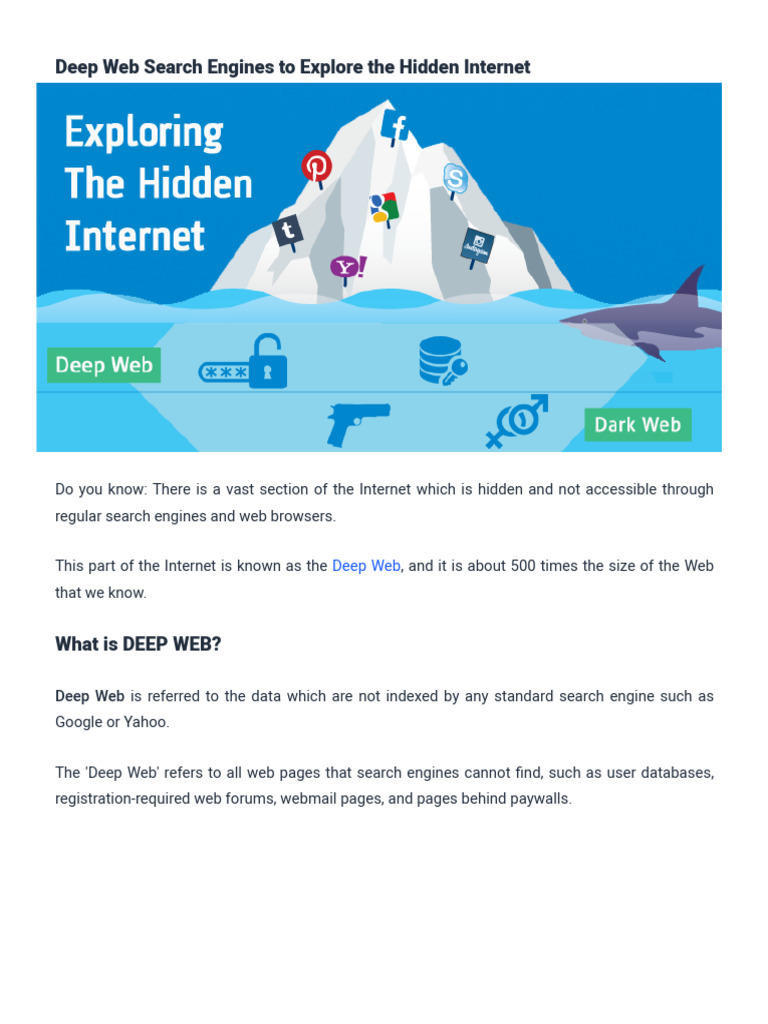 Exploring Deep and Dark Web Search Engines | PDF | World Wide Web ...