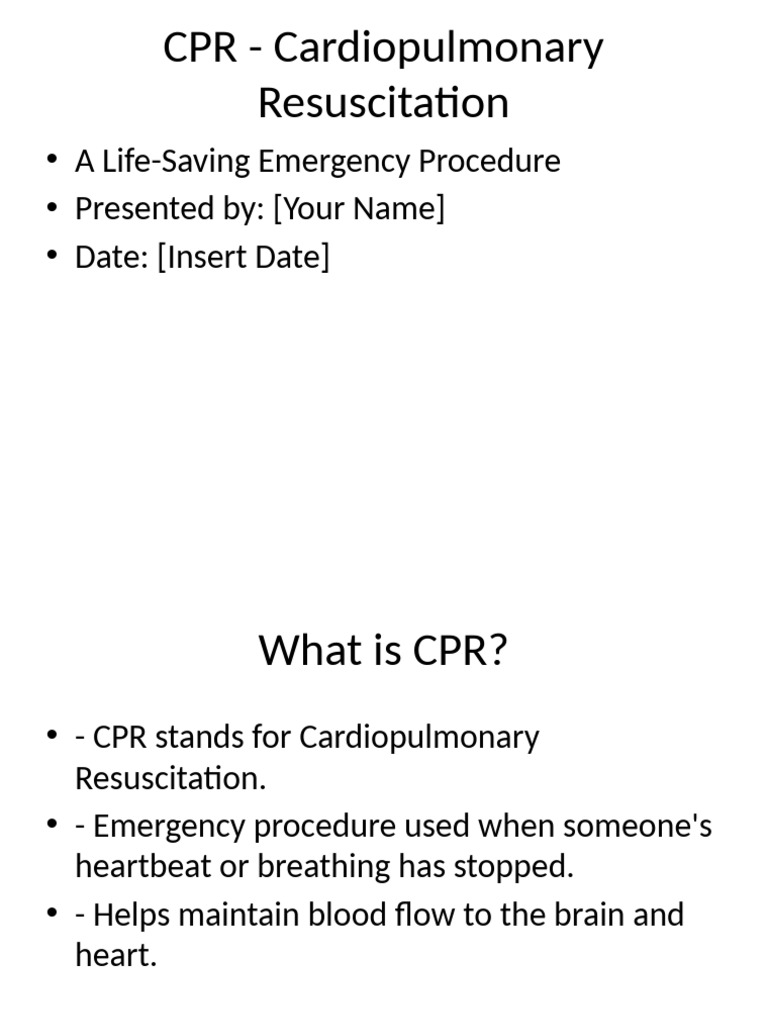 CPR Presentation | PDF
