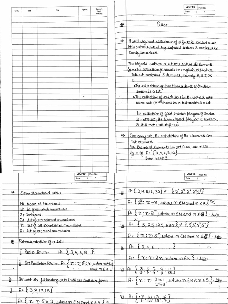 Maths Sets | PDF