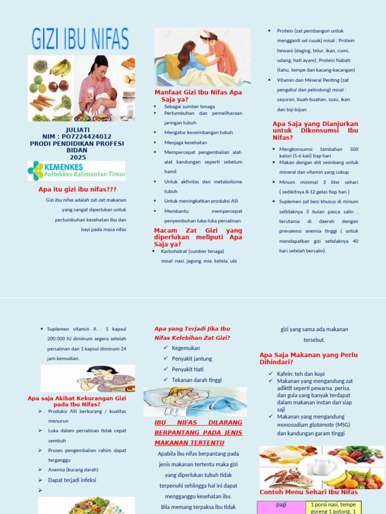 Gizi Penting untuk Ibu Nifas 2025 | PDF