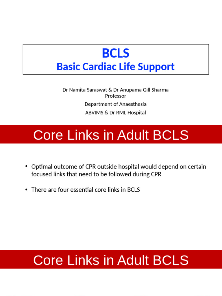 BCLS Comprehensive | PDF | Cardiopulmonary Resuscitation | Medical ...