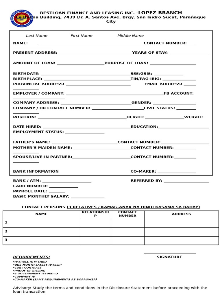 Application Form Updated 1 | PDF