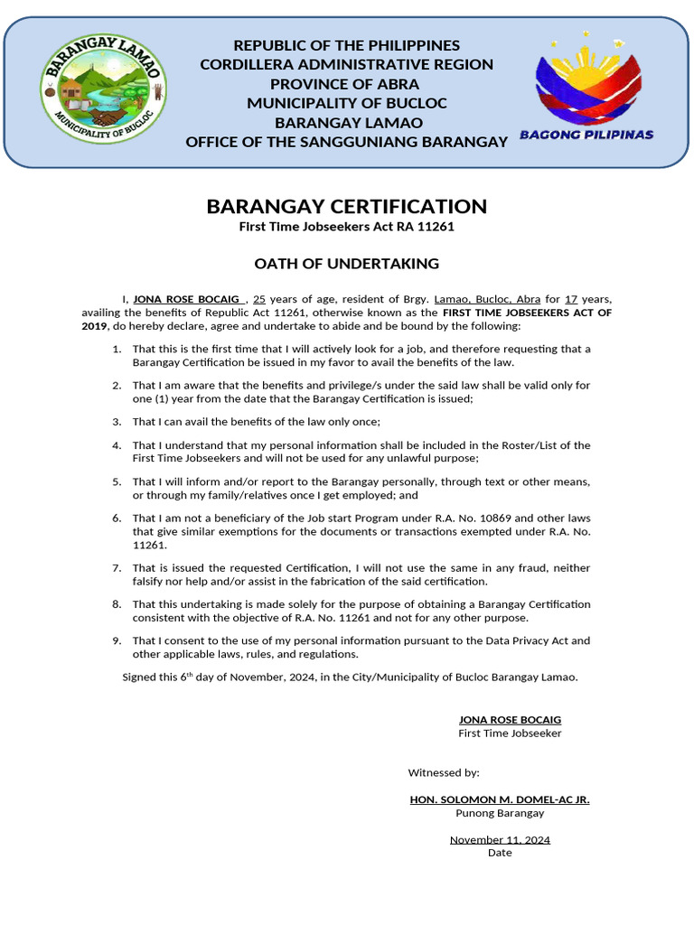 Oath of Undertaking | PDF | Common Law | Government