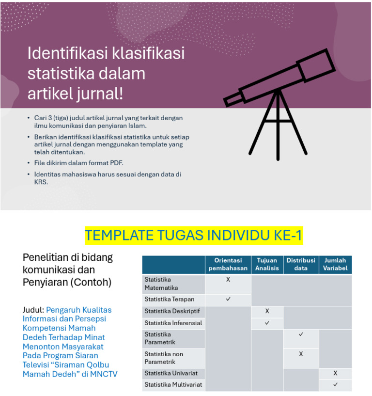 Tugas Individu-1 Klasifikasi STATISTIKA | PDF