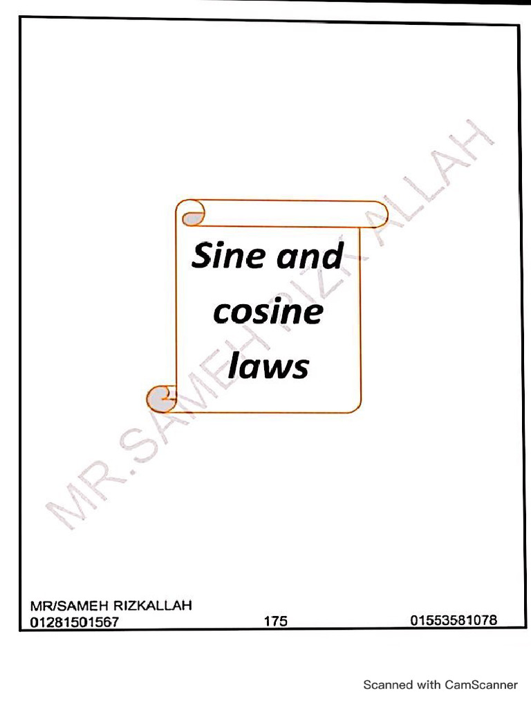 Math Ol Edexcel Sine and Cosine Laws | PDF