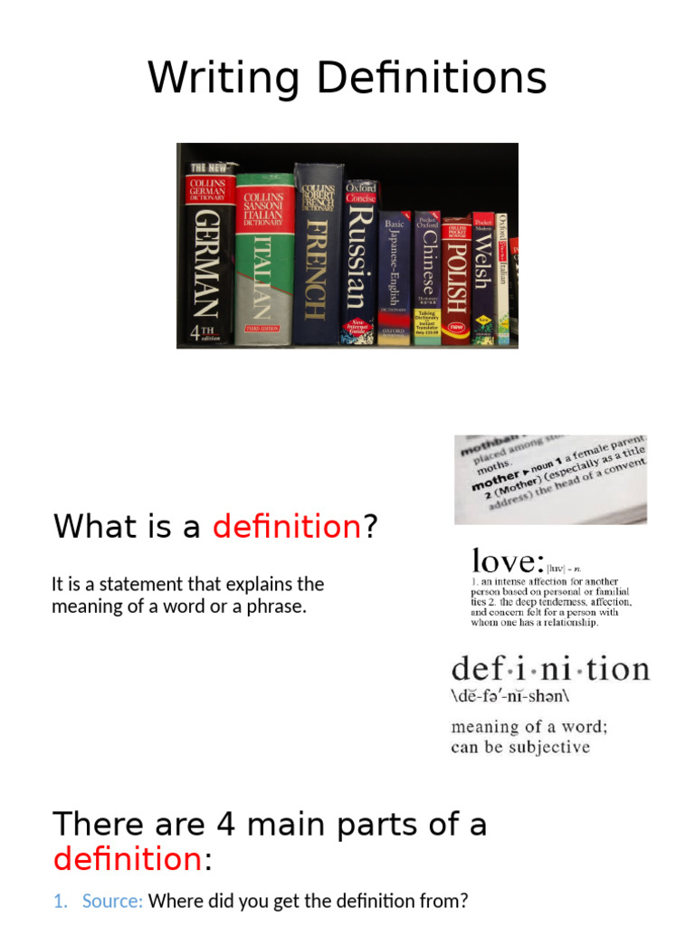 Understanding Definitions and Their Structure | PDF | Definition ...