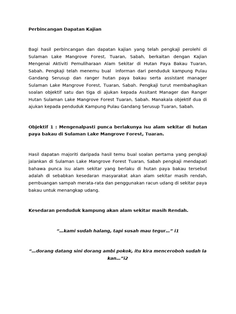 Perbincangan Dapatan Kajian | PDF