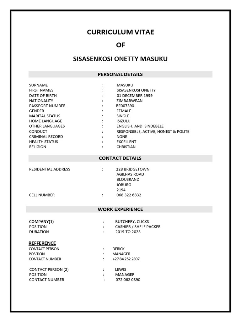SANELE_MASUKU_CV | PDF
