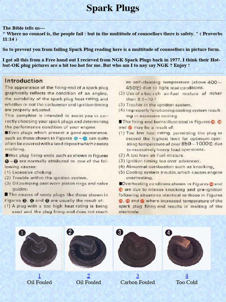 Spark Plugs | PDF
