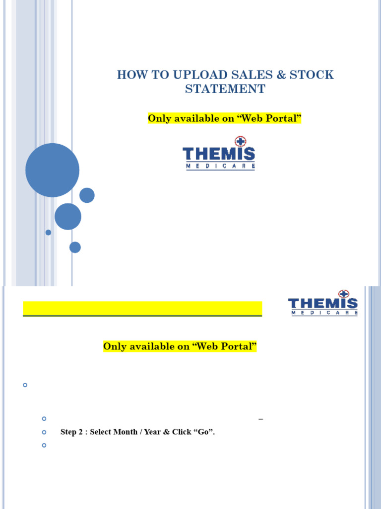 How To Upload Sales Stock Statement | PDF