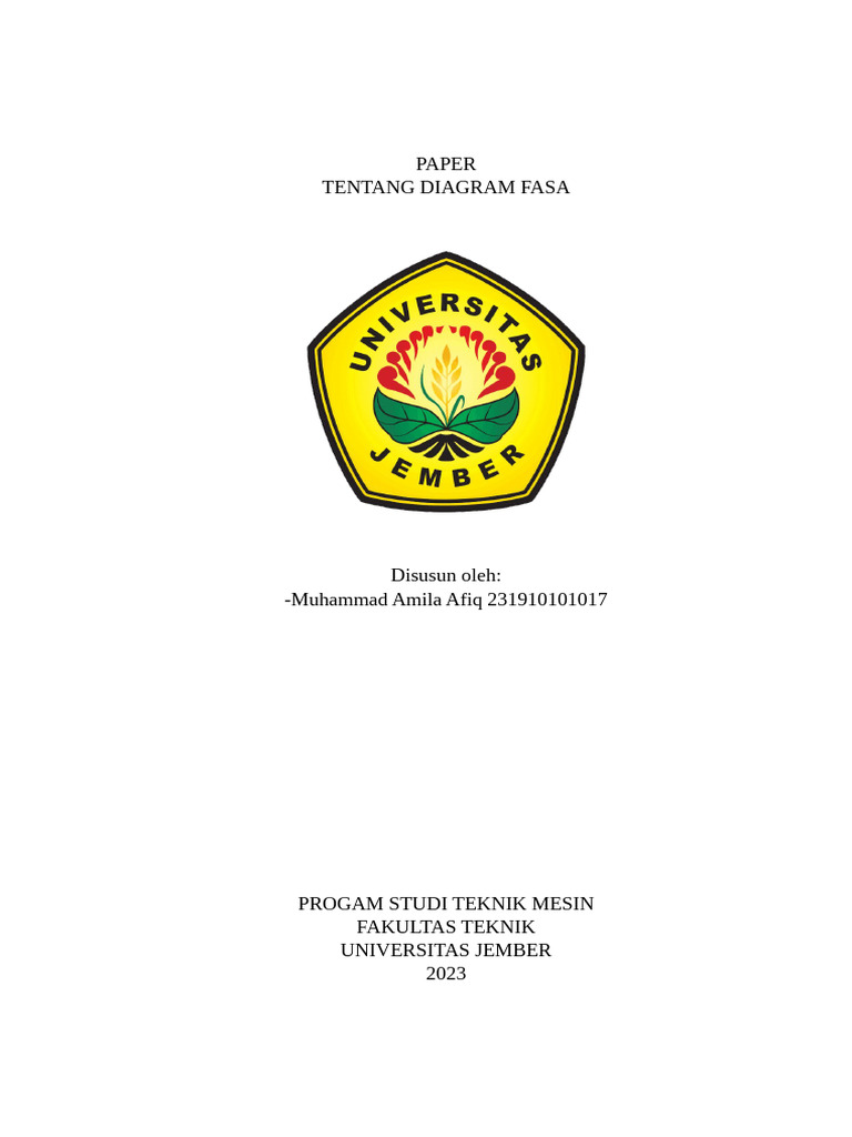 Paper Muhammad Amila Afiq Ilmu Bahan Diagram Fasa | PDF