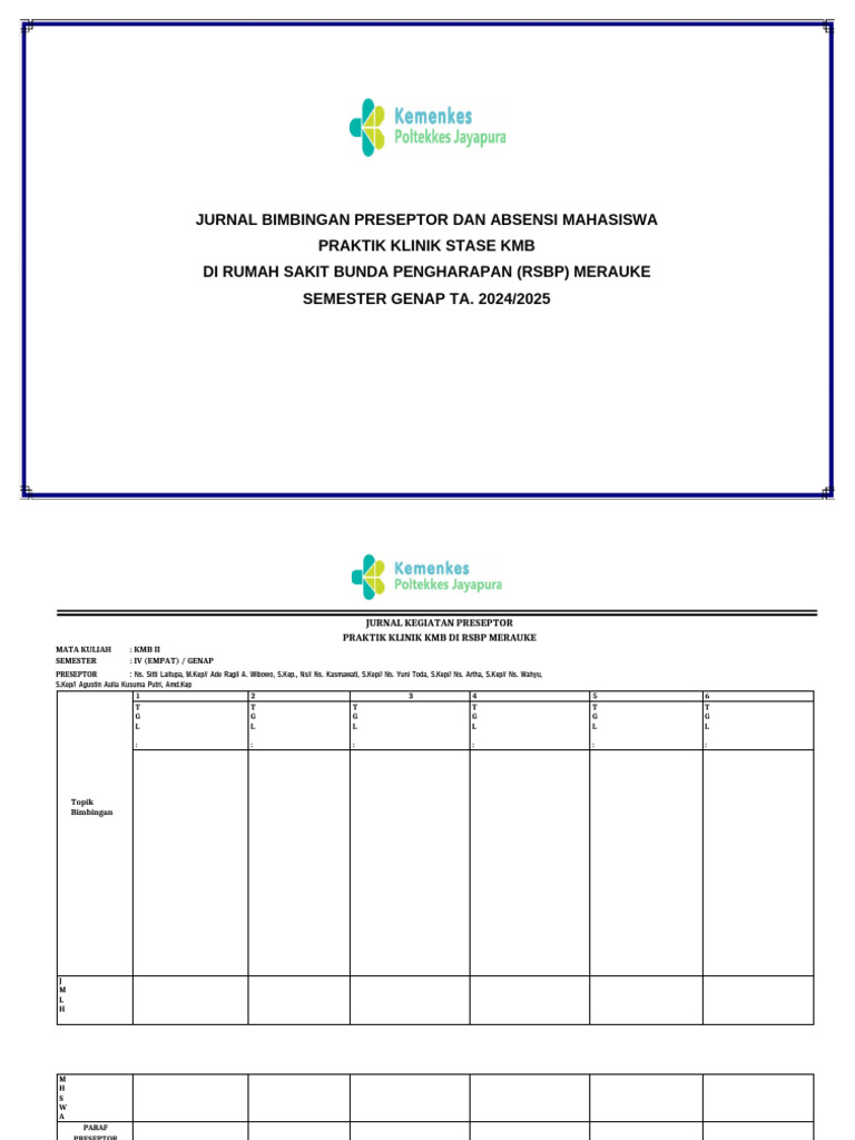 ABSENSI KMB 2 RSBP (Kelompok 4), 2025 (Neww) ... | PDF