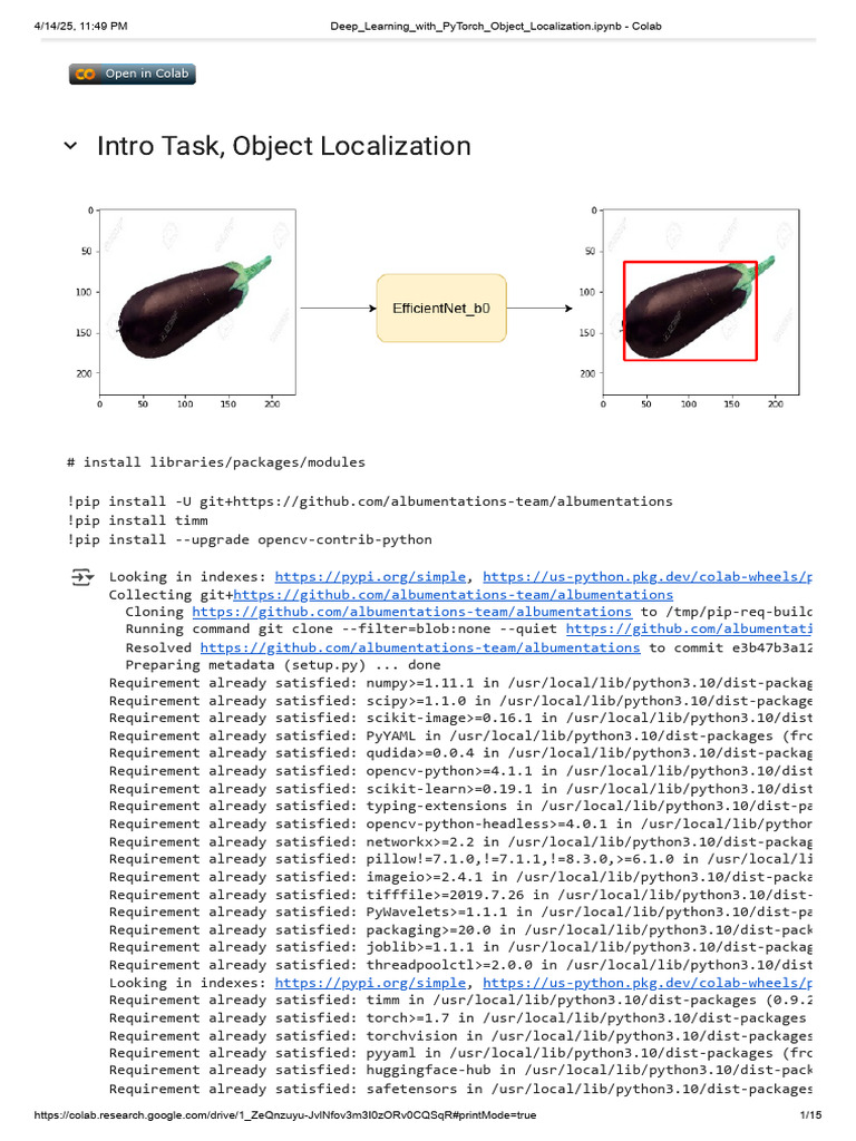 A3 44 DL Object Localisation | PDF | Computing | Computer Programming