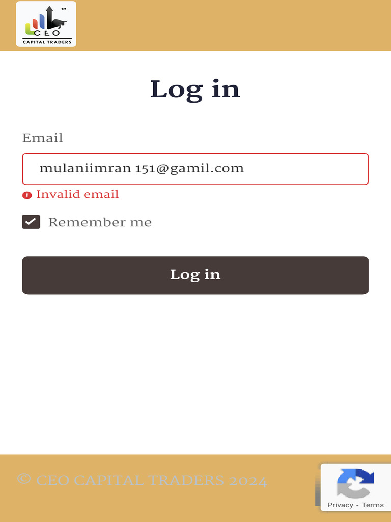 Login Page for CEO Capital Traders | PDF