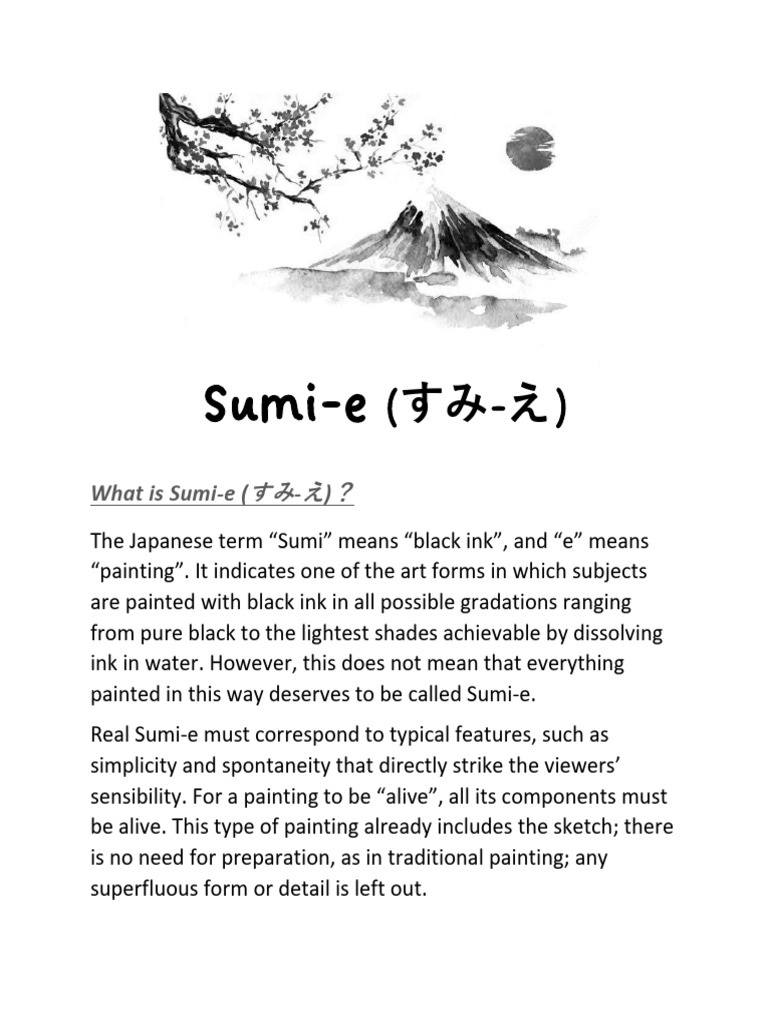 Sumi-e (すみ-え) | PDF | Zen | Spirituality