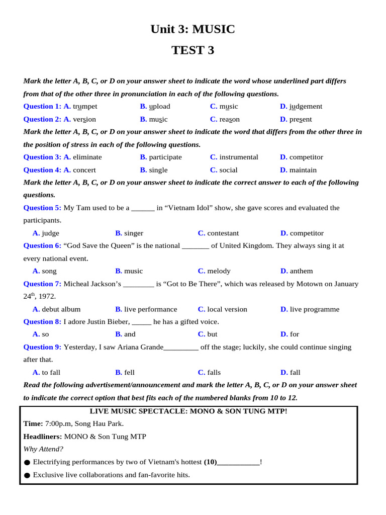 [C10U3] TEST 3 HS | PDF | Social Media | Popular Culture & Media Studies