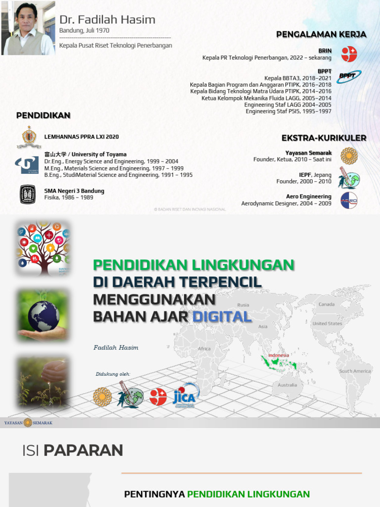 FH - Pendidikan Lingkungan Di Daerah Terpencil Menggunakan Bahan Ajar Digital 20241112 | PDF