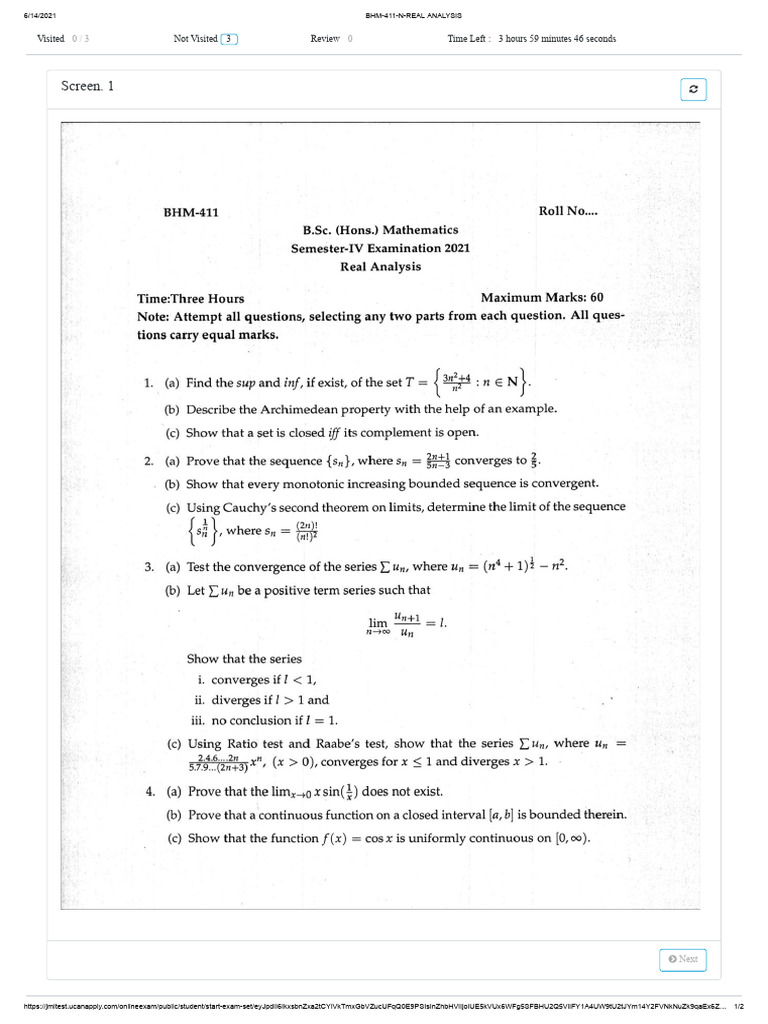 Semester Exam Paper 4TH 2021 | PDF | Mathematics | Logic