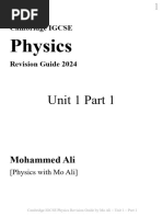 Unit 1 Part 1 Revision Physics With Mo Ali 2024 | PDF | Force | Acceleration