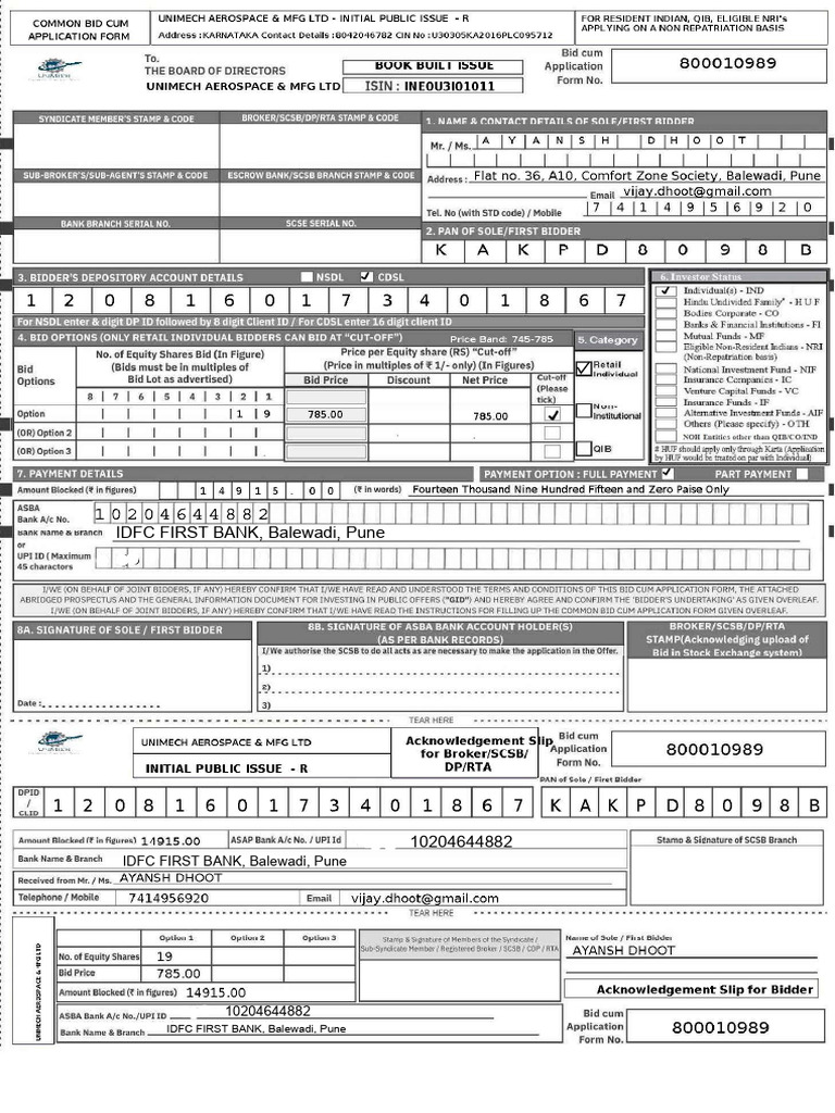 UNIMECH 1p | PDF