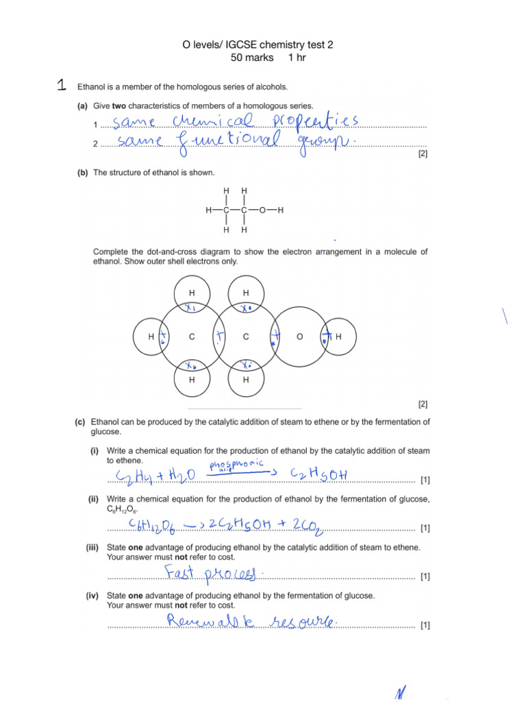 Chemistry Test 2 | PDF
