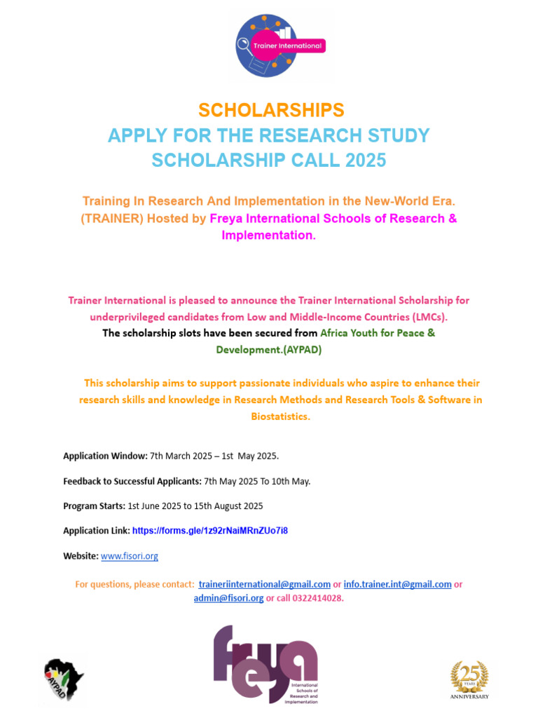 Trainer International Scholarship 2025 | PDF | Social Sciences ...