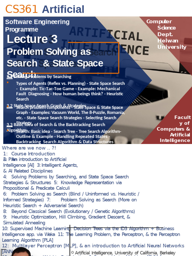 CS361 Artificial Intelligence (SEP) Lecture 3 (Problem Solving As ...