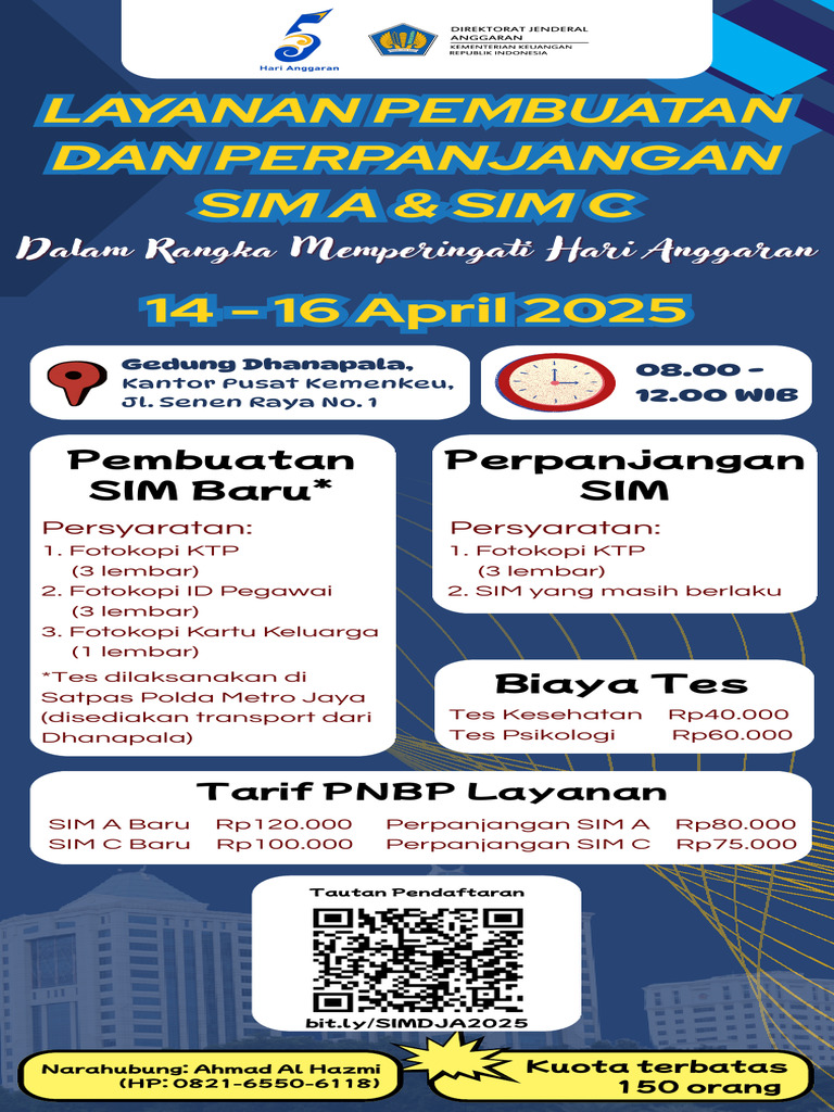 Biaya dan Syarat Perpanjangan SIM A & C | PDF