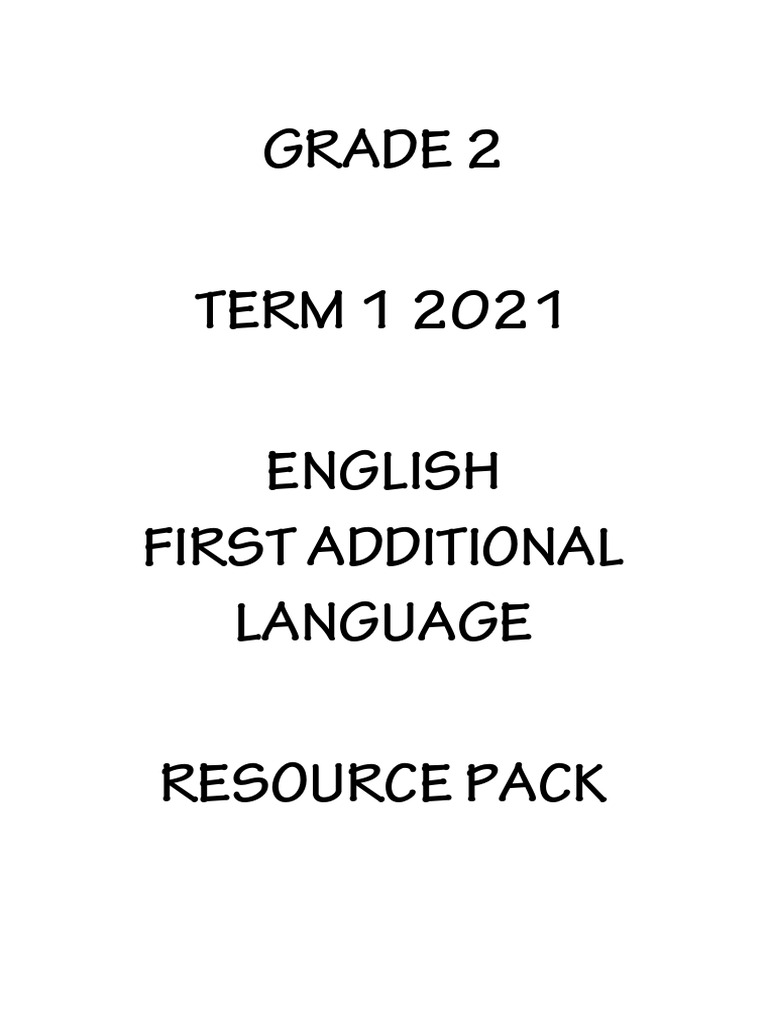 PSRIP GR 2 Term 1 2021 EFAL Resource Pack | PDF | Formula Racing Series ...