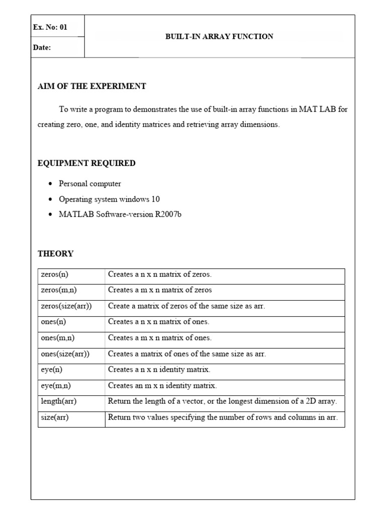 MAT LAB | PDF | Matrix (Mathematics) | Trigonometric Functions