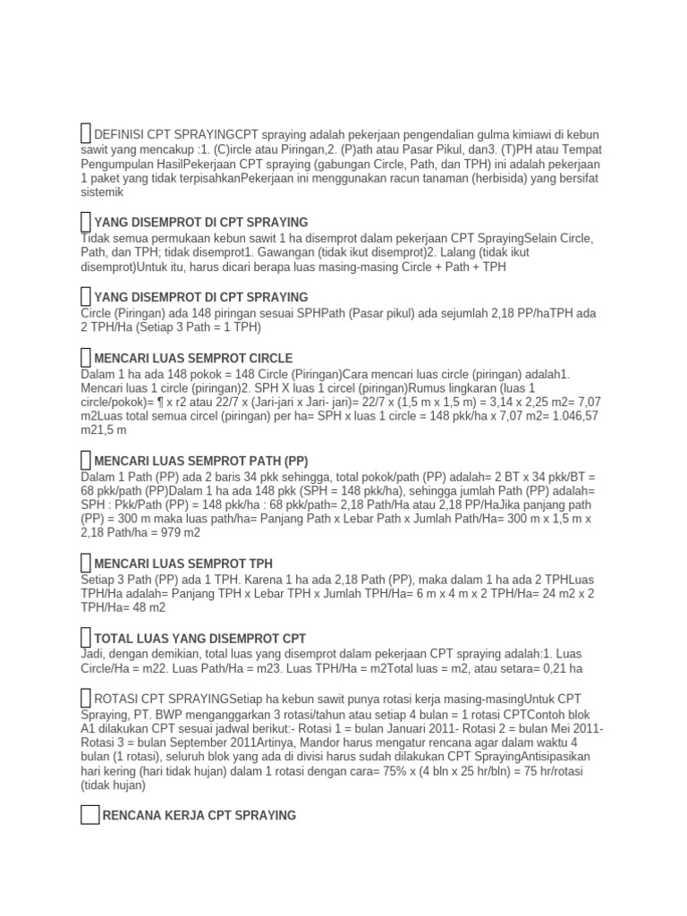 Yang Disemprot Di CPT Spraying | PDF