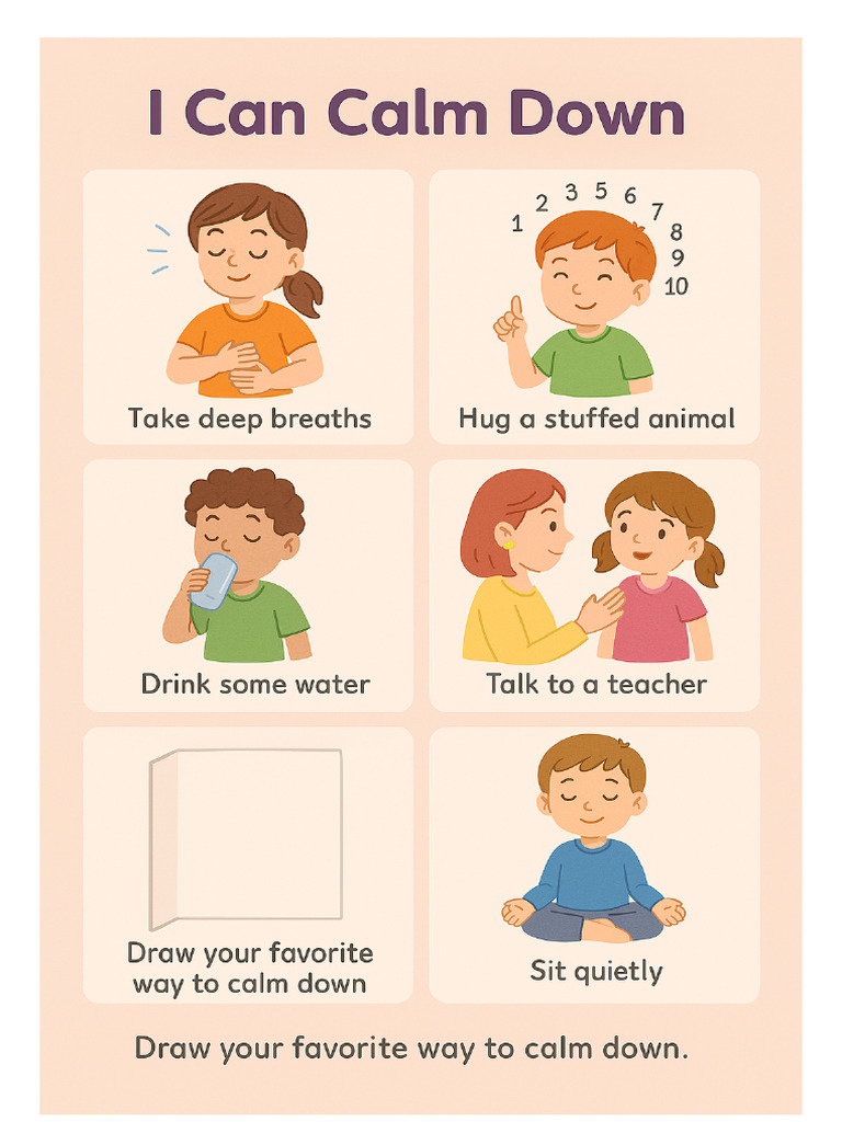 I Can Calm Down Worksheet | PDF