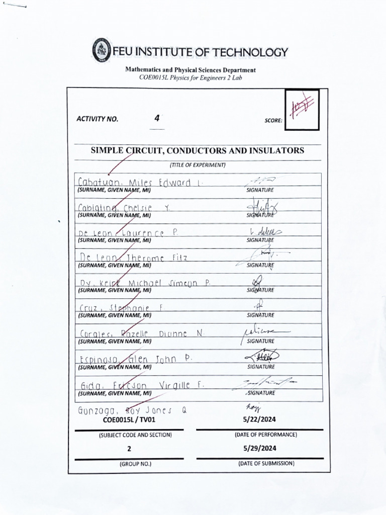 COE0015L Lab Activity 4 | PDF