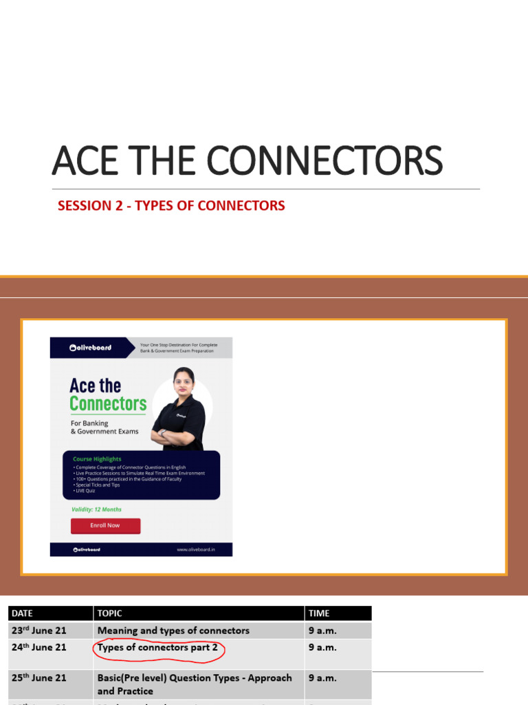 (English) Types of Connectors | PDF