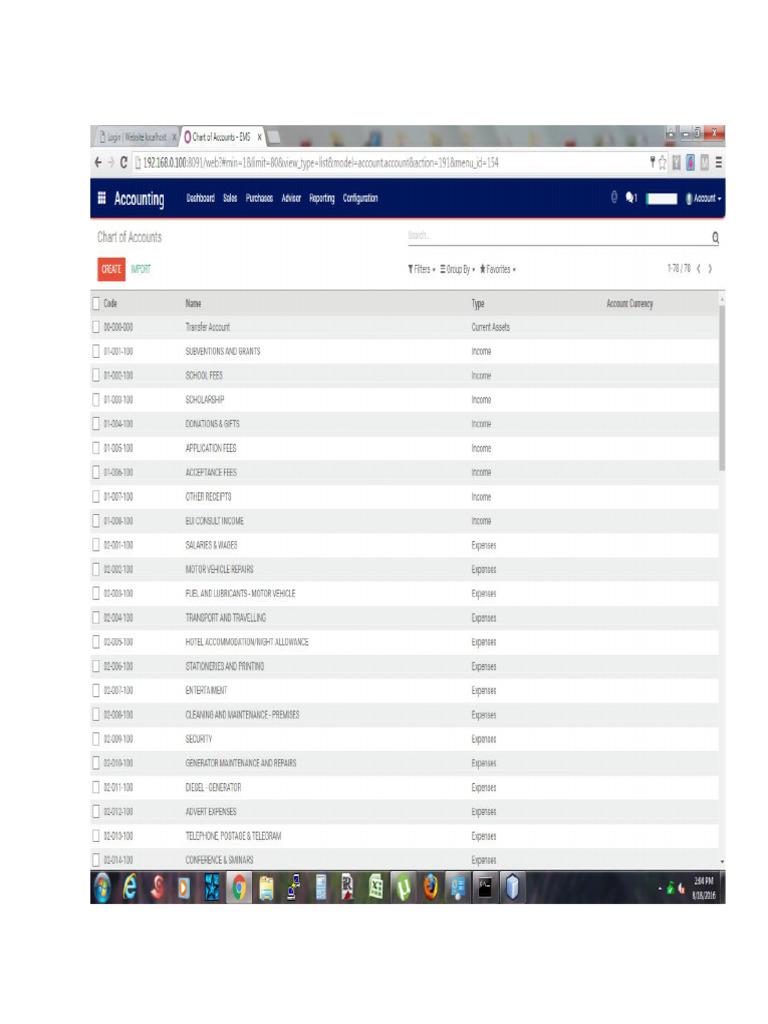 COA screen shot | PDF