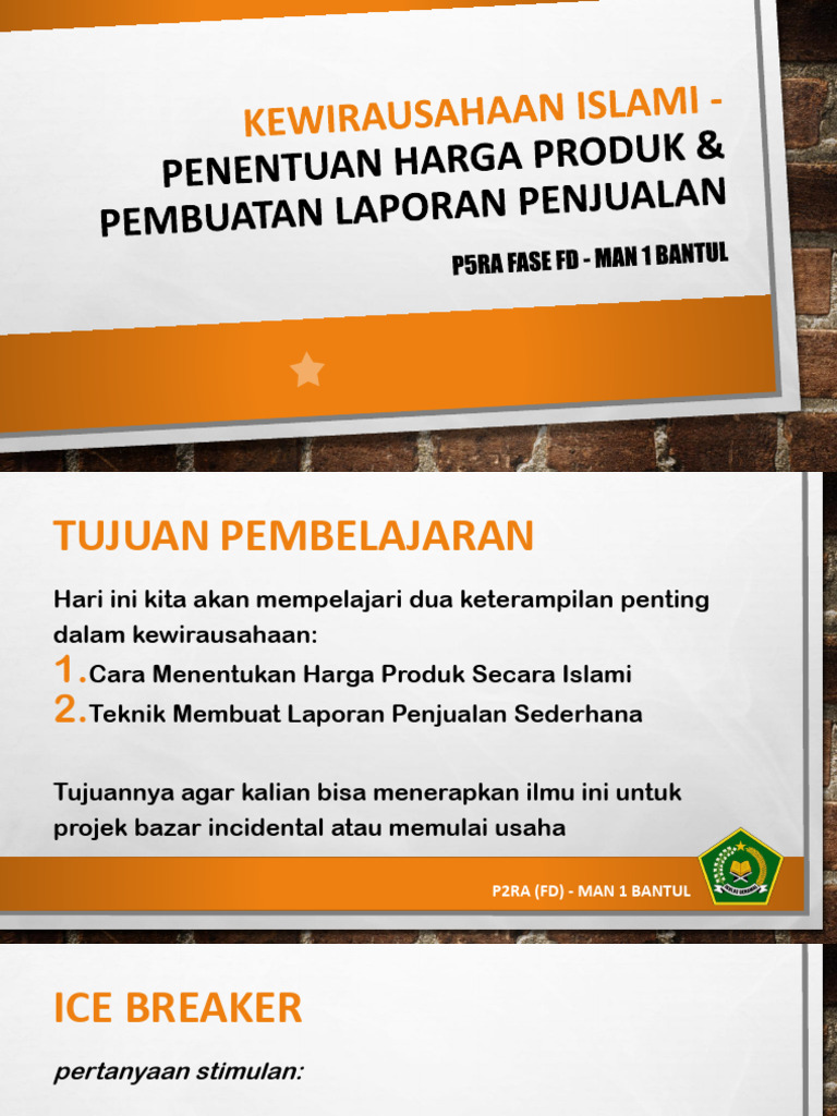 Penentuan Harga Produk & Pembuatan - P2RA | PDF