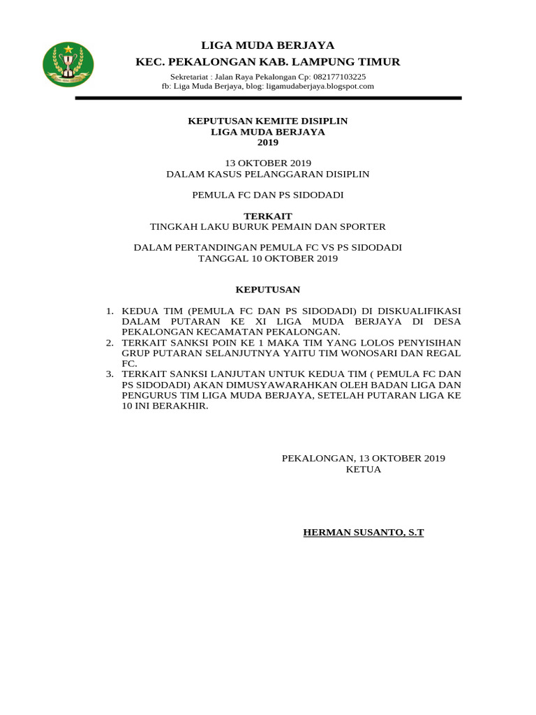 Surat Undangan & Pemberitahuan LMB | PDF