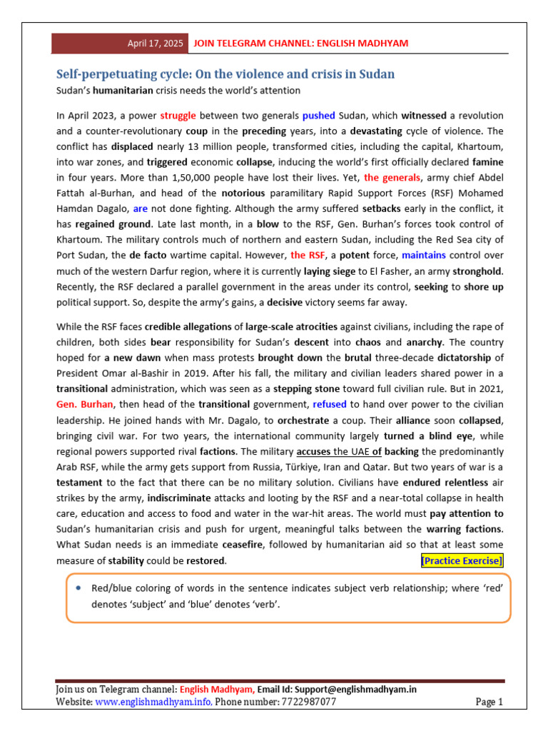 Self-Perpetuating Cycle | PDF | Sudan