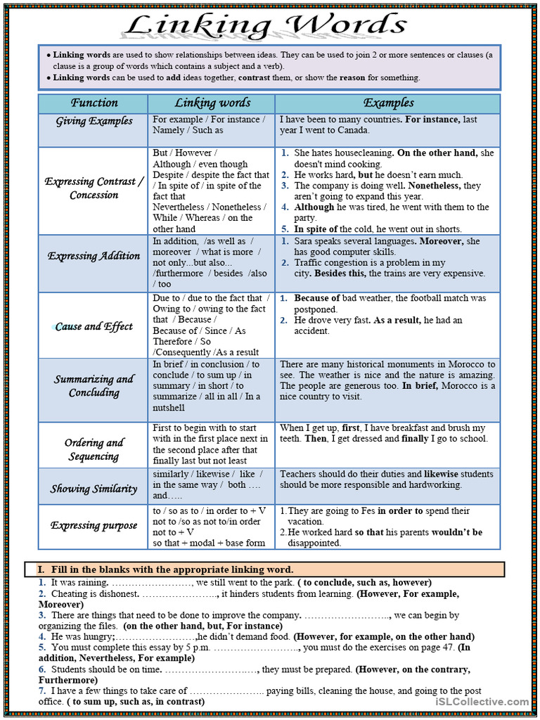 Linking-Words-in-English | PDF | Semiotics | Grammar