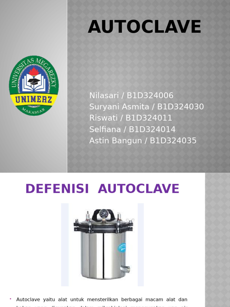 Fungsi dan Bagian-Bagian Autoclave | PDF