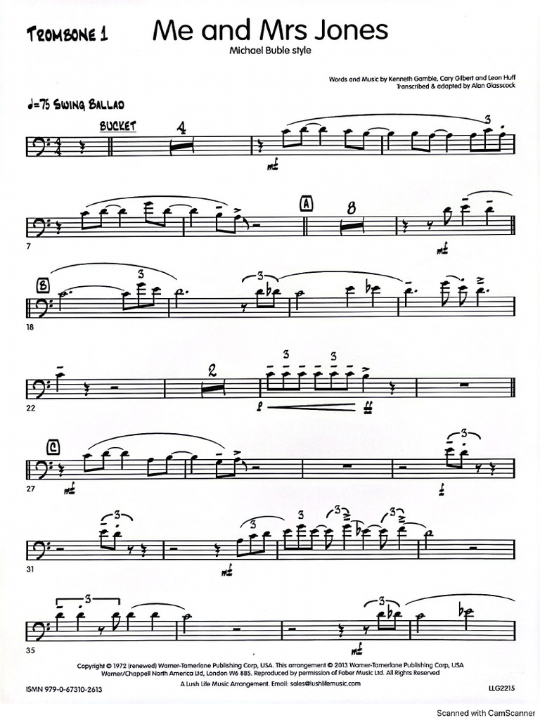 Me and Mrs Jones Trombone 1 | PDF
